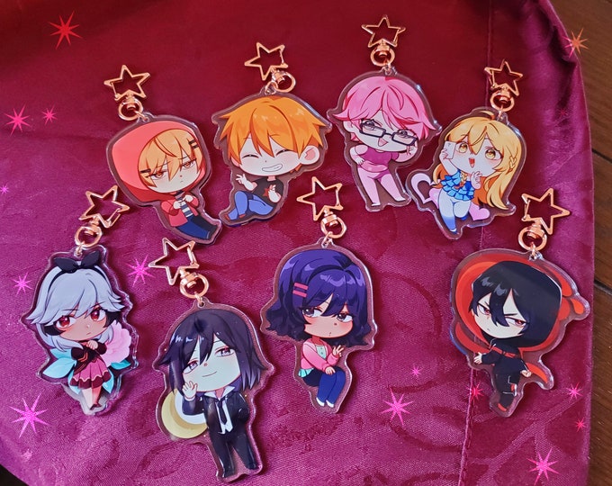 Heart Fragment Chibi Charms | Double-sided 3 Inches Acrylic Keychains ...