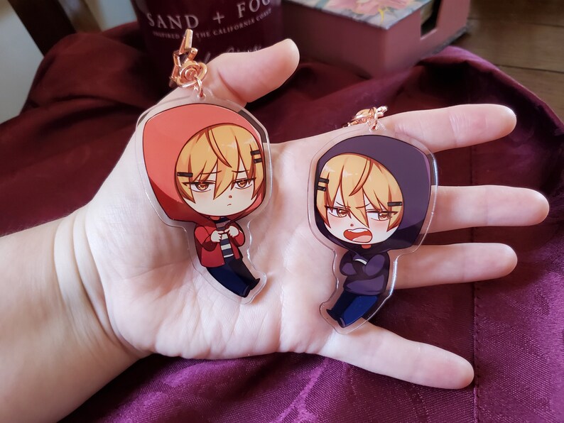 Heart Fragment Chibi Charms Double-sided 3 Inches Acrylic Keychains ...