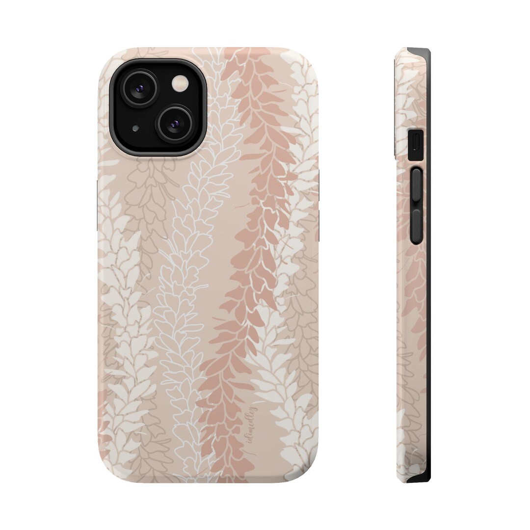 Hawaii Awapuhi White Ginger Lei in Peach, MAGSAFE Tough Case for iPhone ...