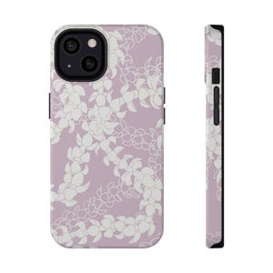 Puakenikeni Lei (pinky Periwinkle) iPhone 11 12 13 14 15 16 Pro Max ...