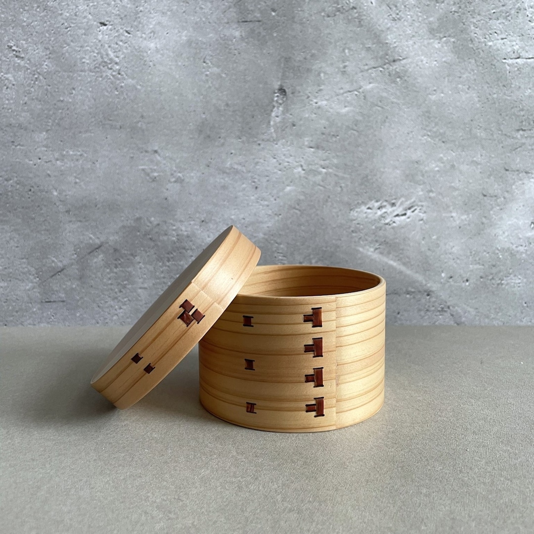 Japanese Small Rice Container Made of Natural Wood / Wappa /D. 4.3inch ...