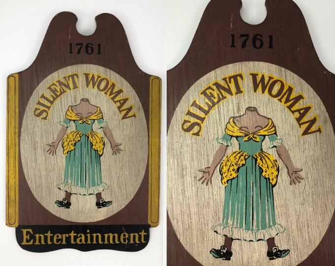 70s Bar Sign | Wooden Collectible Sign | Silent Woman Entertainment ...