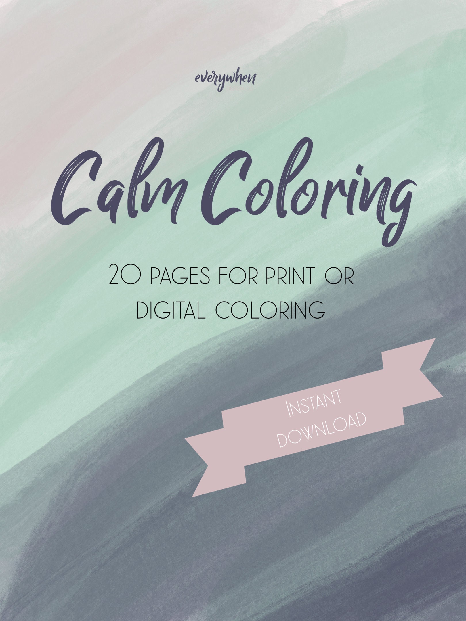 Calm Coloring Pages - Etsy