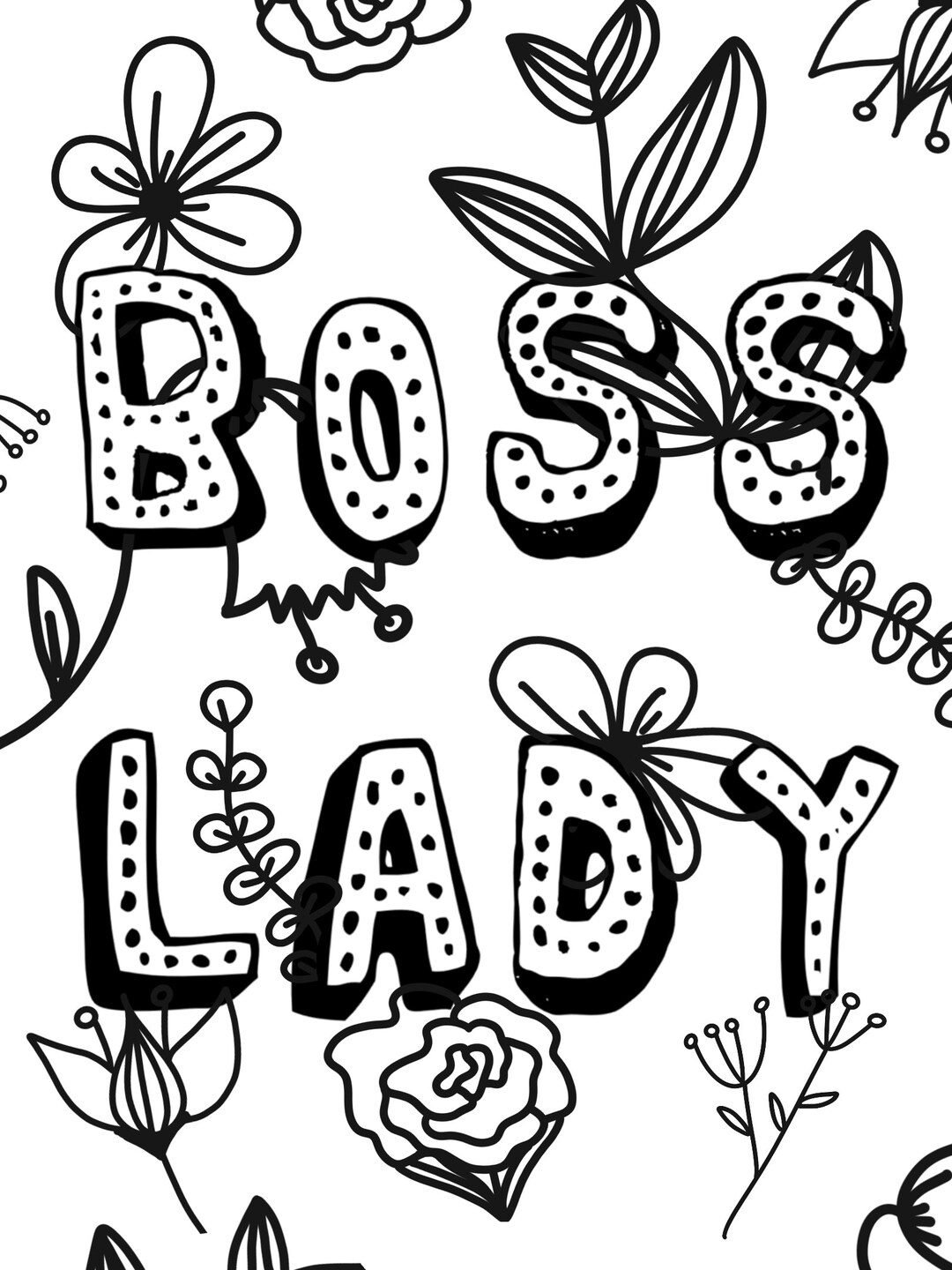 Boss Lady Coloring Page - Etsy