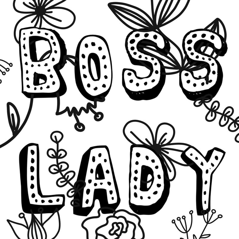 Boss Lady Coloring - Etsy