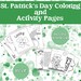 10 St. Patricks Day Coloring and Activity Pages for Kids 8.5 X 11 ...