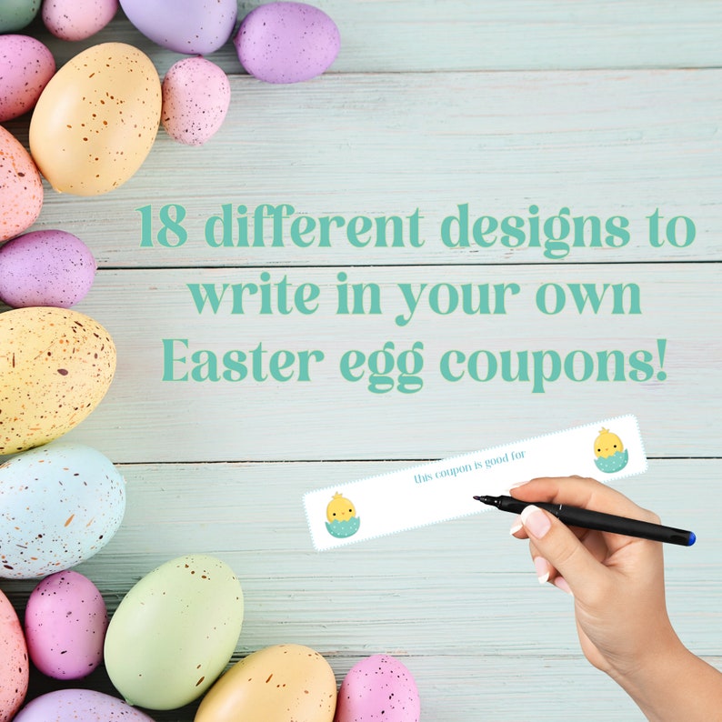 Printable Easter Egg Coupons for Easter Egg Fillers Egg Hunt Reward ...
