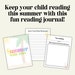 Printable Kids Summer Reading Journal Log Book Tracker Book Review ...