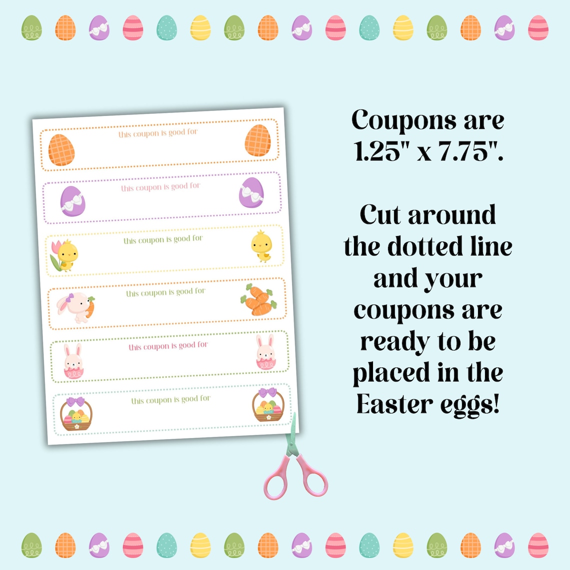 Printable Easter Egg Coupons for Easter Egg Fillers Egg Hunt Reward ...