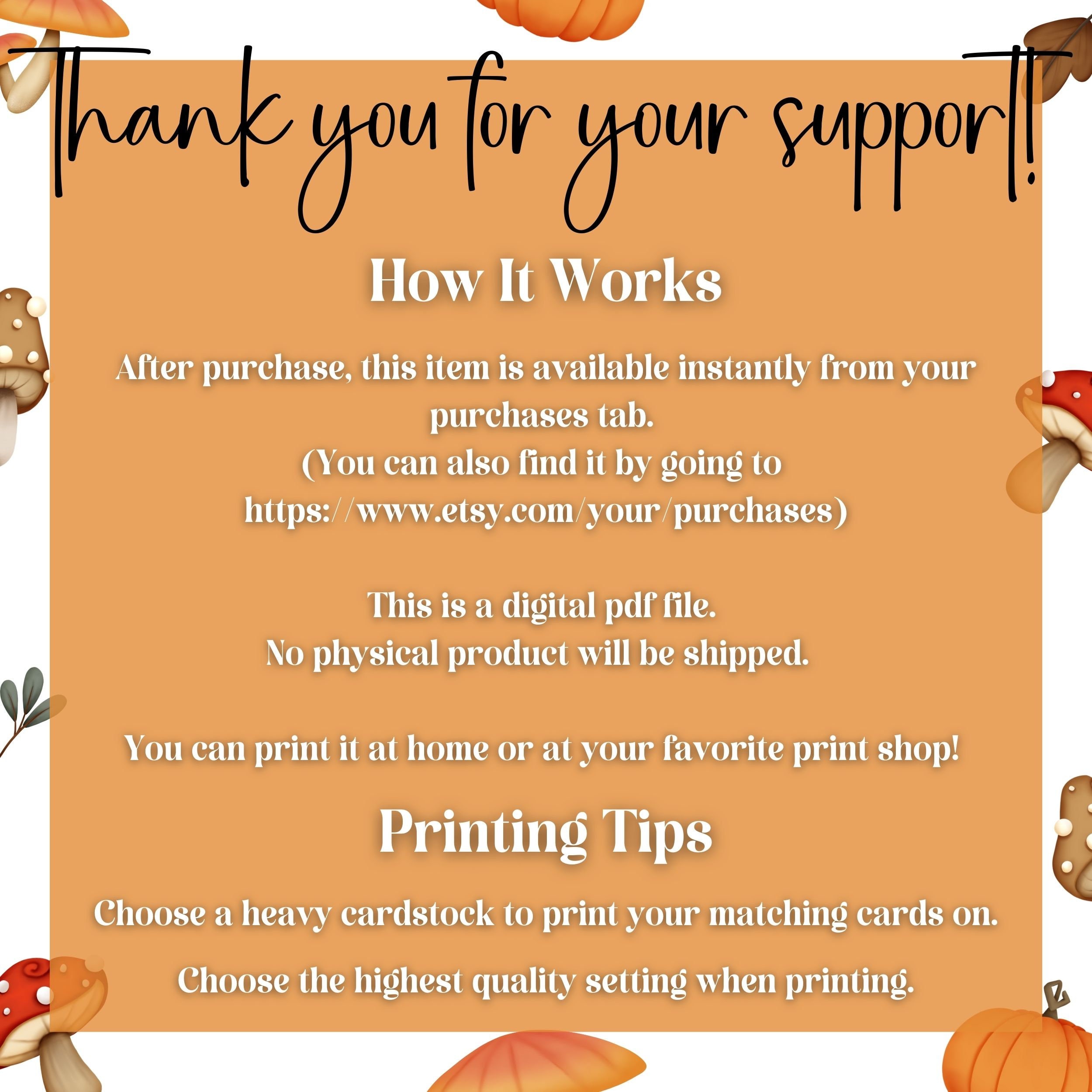 Printable Fall Themed Memory Matching Card Game Game Preschool ...