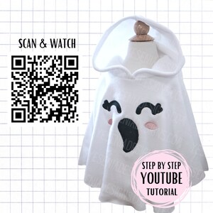 PDF Kids Spooky Surprised Girly Lashes Ghost Poncho Sewing Pattern ...