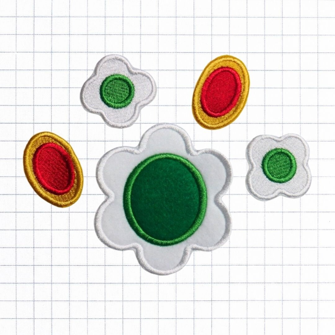 Princess Flower Sew-on Embroidery Appliqué Patch Set - Daisy Peach - Etsy