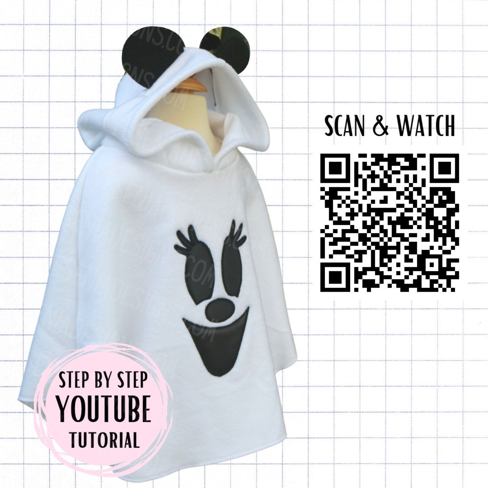 PDF Kids Poncho Sewing Pattern Halloween Mouse Costume - Etsy