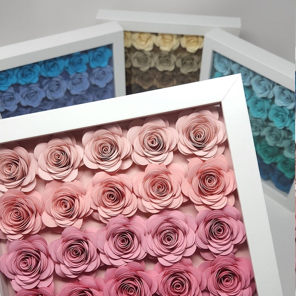 Paper Flower Shadow Box - Etsy