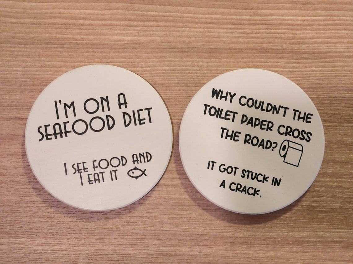 Dad Jokes Ceramic Coasters (set of 4) - Etsy