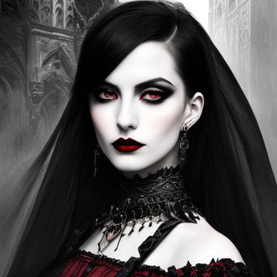 AI Generated Art Print Female Vampire - Etsy Ireland