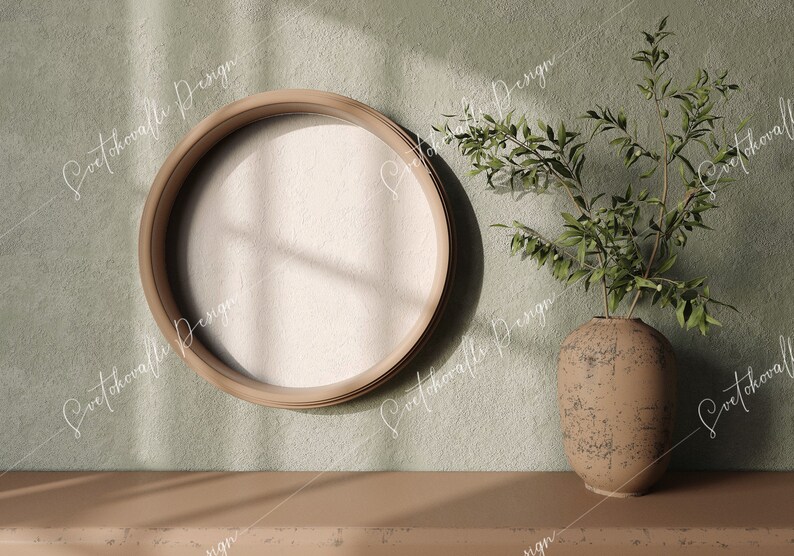 Round Frame Mockup. - Etsy