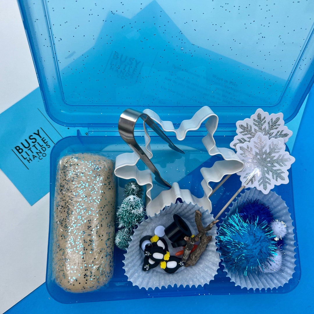 Winter Themed Busy Box, Sensory Play Dough Kit - Etsy