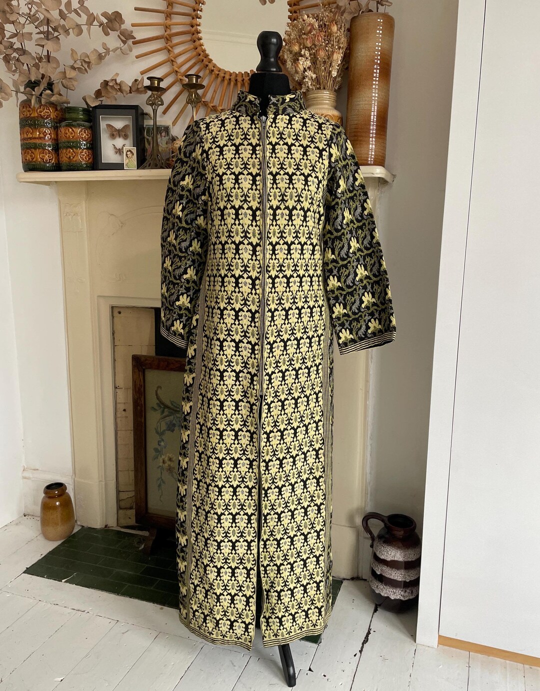 1960s 70s Woven Tapestry Duster Coat - Etsy