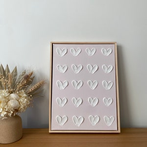 Hearts - Textured Art - Etsy