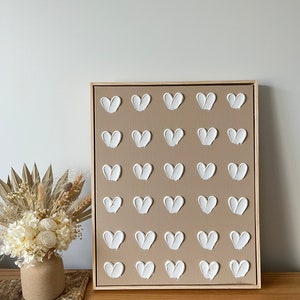 Hearts - Textured Art - Etsy