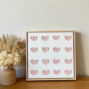 Hearts - Textured Art - Etsy