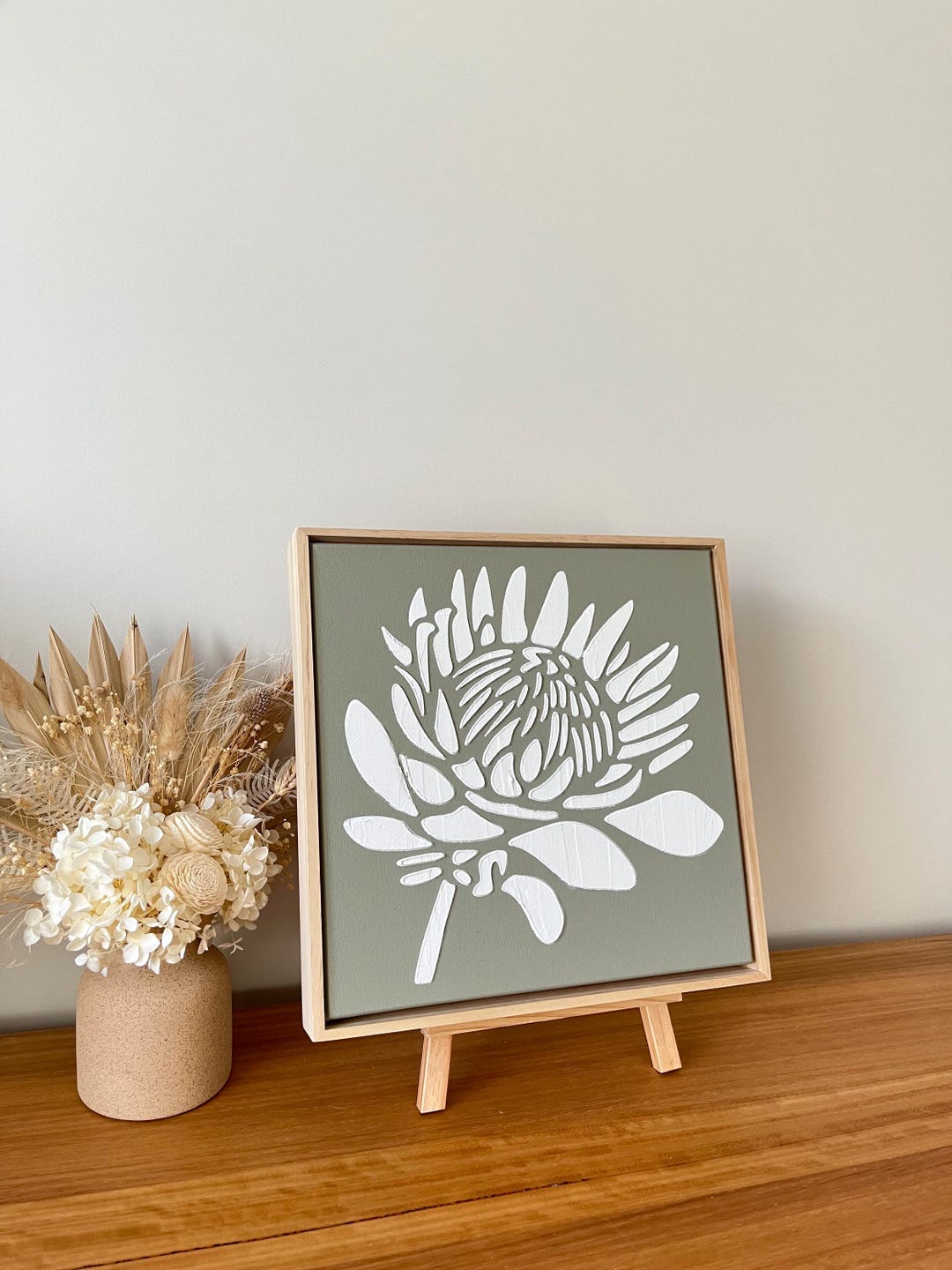 Protea Series - Textured Art - Etsy