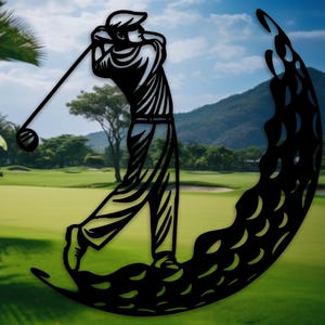 Golf Metal Wall Art, Golf Silhouette Metal Wall Decor, Sports Home ...