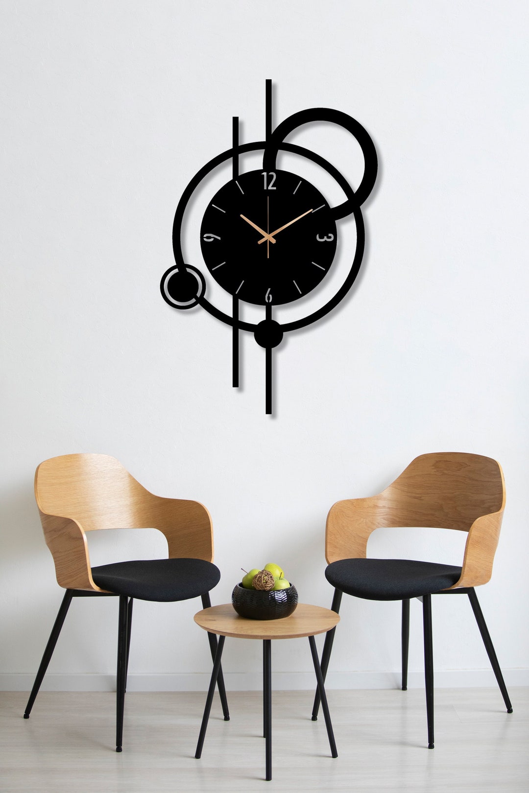 Contemporary Metal Wall Art, Extra Large Metal Clock, Modern Silent ...