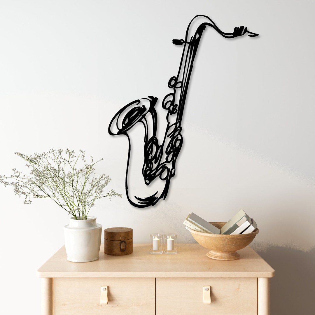 Jazz Music Metal Wall Art, Music Sign Wall Art, Saxophone Wall Art ...