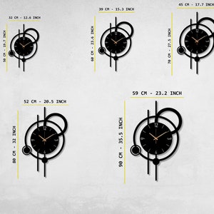 Contemporary Metal Wall Art, Extra Large Metal Clock, Modern Silent ...