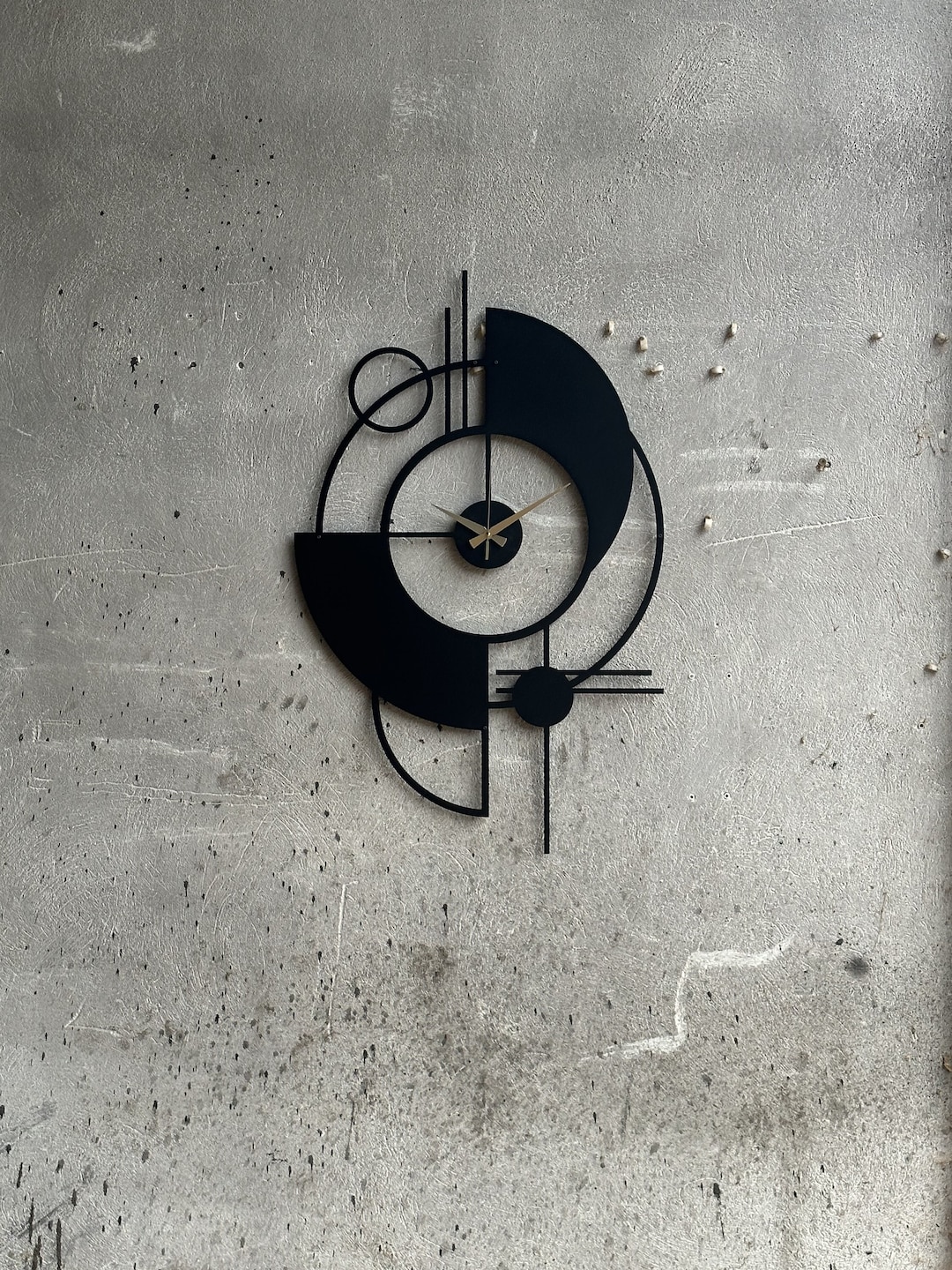 Modern Silent Black Metal Wall Clock, Extra Large Metal Clock ...