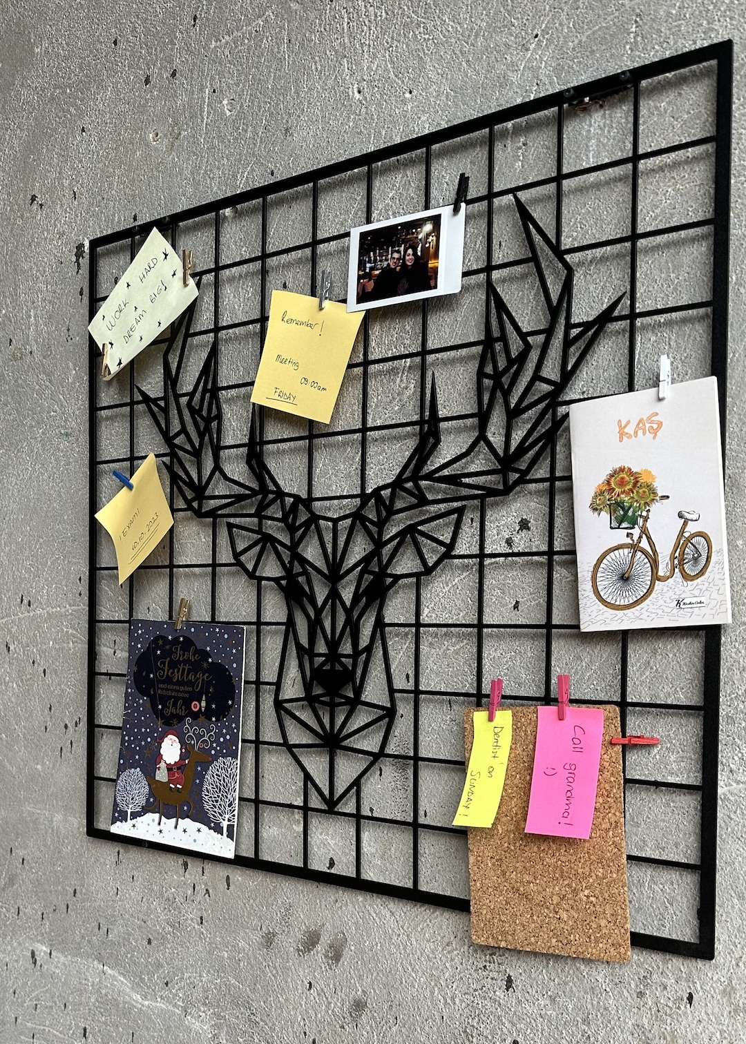 Custom Metal Art Wall Grid Board, Personalized Display Grid Metal Wall ...