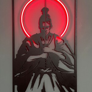 Samurai Asia Wall Art, Samurai Japan Wall Art, Neon Led Wall Art, Japan ...