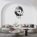 Modern Silent Black Metal Wall Clock, Extra Large Metal Clock ...