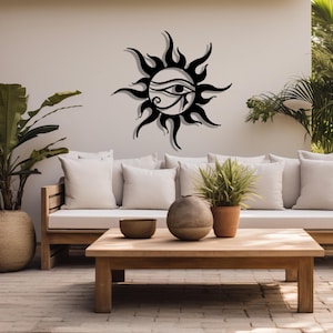 Sunburst Horus Eye Metal Wall Art, Egyptian Decor - Etsy