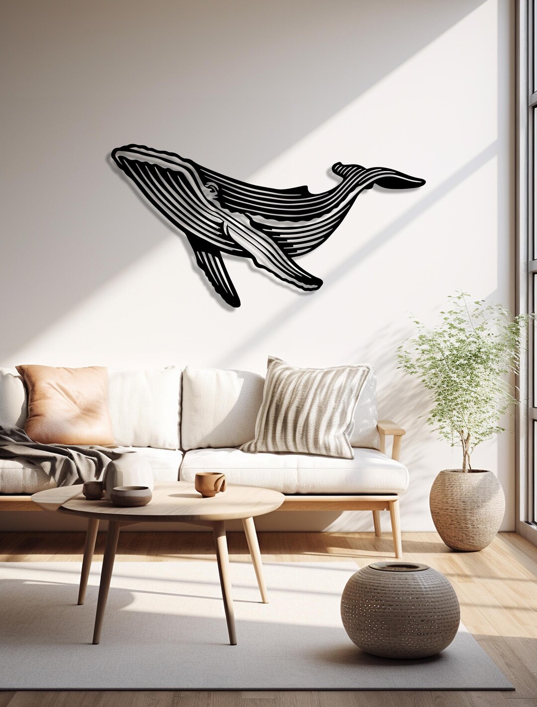 Large Whale Metal Wall Art, Nautical Home Decor - Etsy