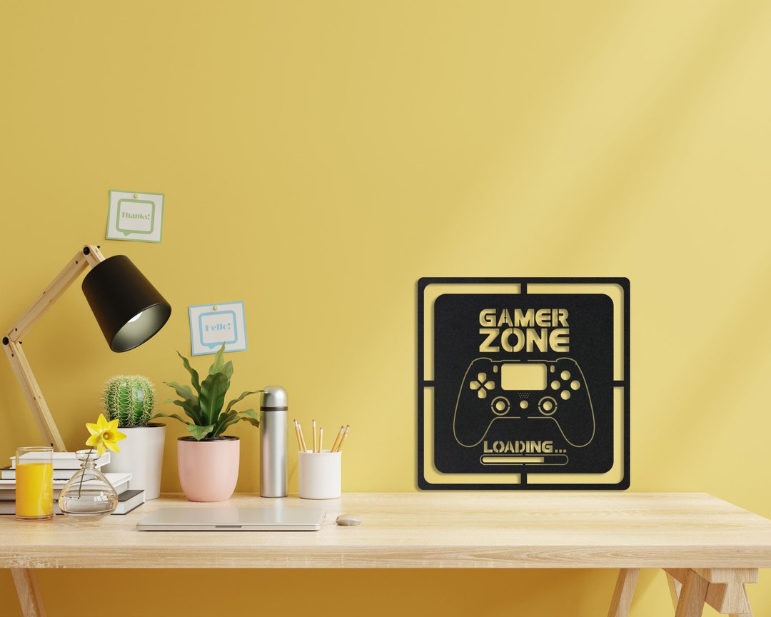 Gamer Zone Metal Wall Art, Gamer Room, Gift for Gamers, Unique Metal ...