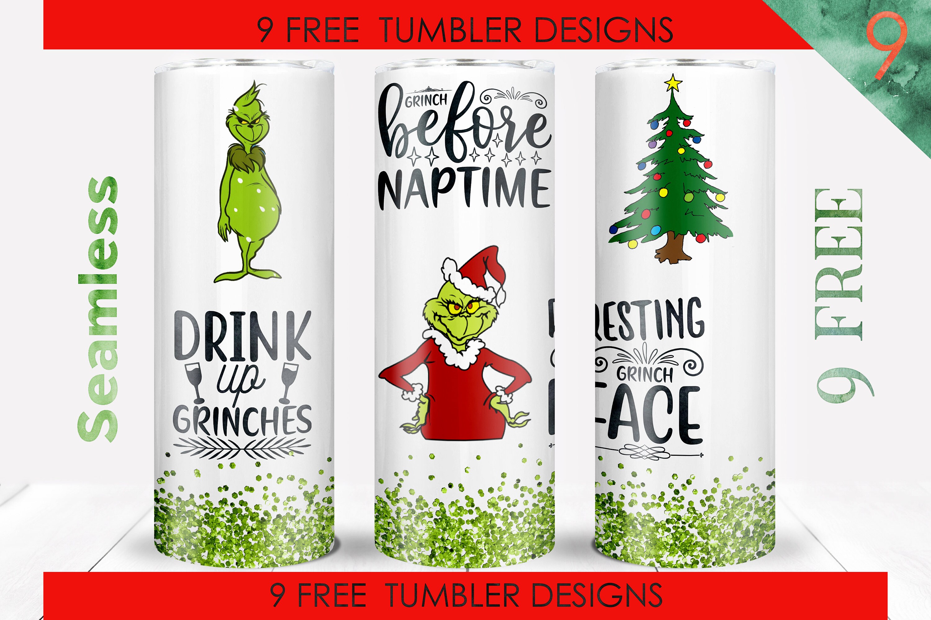 Christmas Grinch Collage 20oz 30oz Skinny Tumbler - Etsy