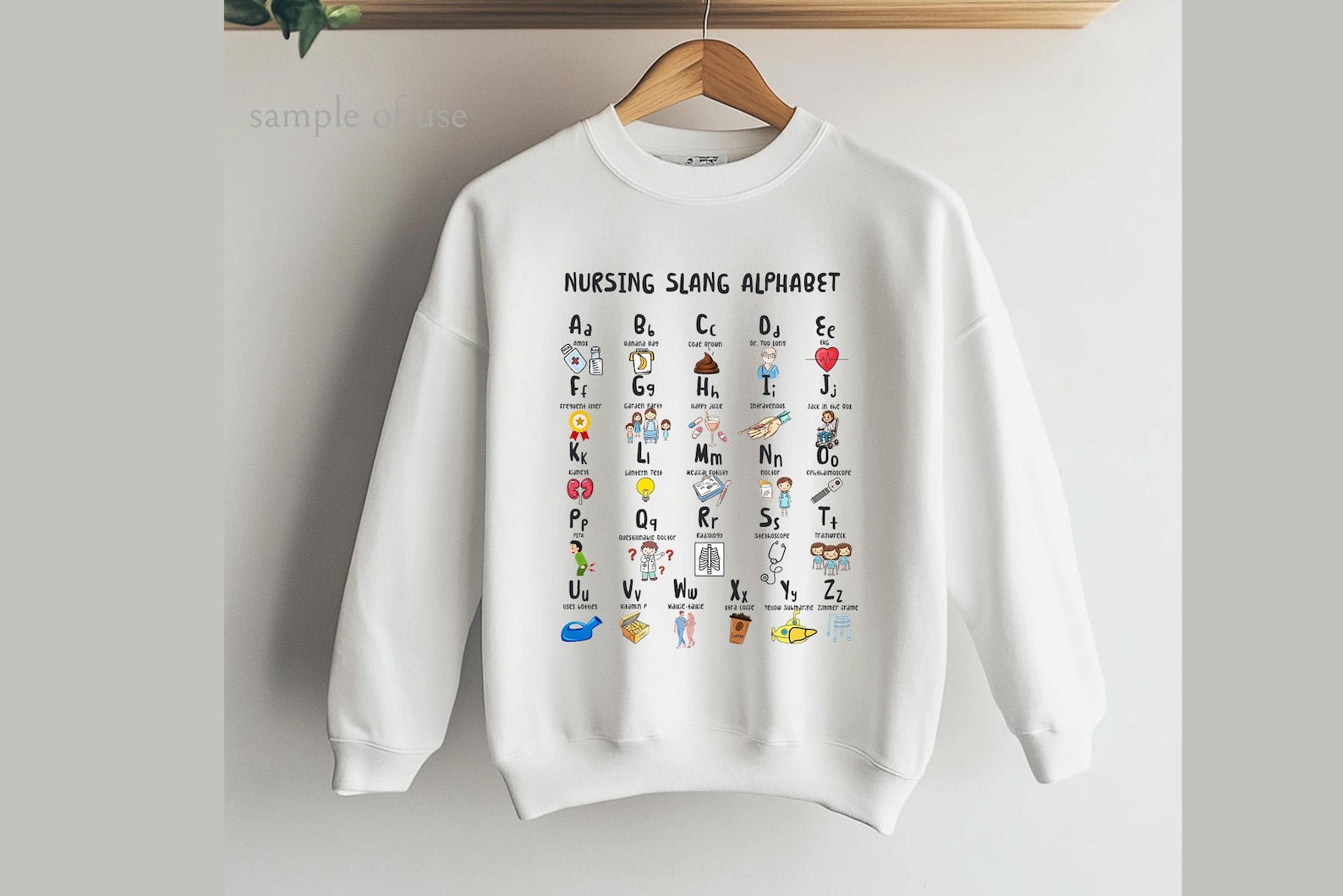 Nursing Slang Alphabet PNG JPG, Nursery PNG Digital Download, Cute ...