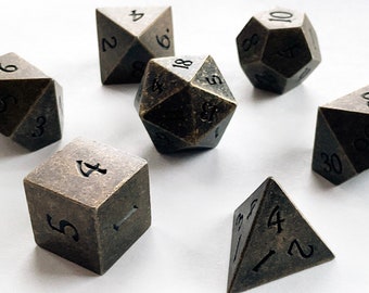 Nickel and Dime dnd Dice Metal Dice Set 7 Dungeons and - Etsy