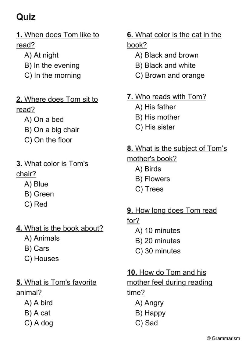 702 Beginner Reading Worksheets | English Reading Comprehension Texts W ...