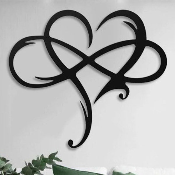 Infinity Heart Metal Wall Art - Etsy