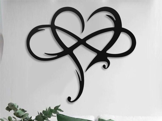 Infinity Heart Metal Wall Art - Etsy