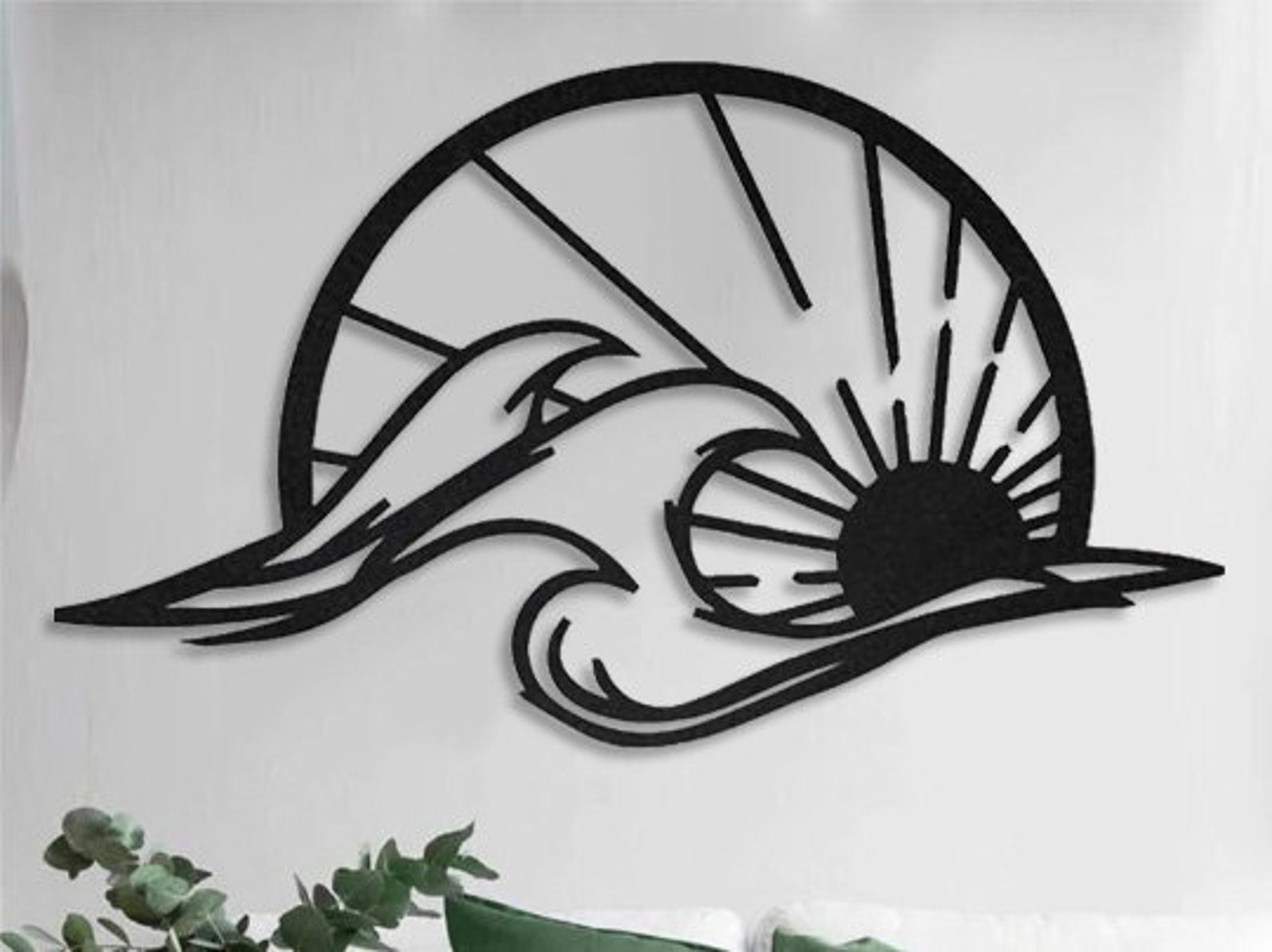 Sun & Waves Metal Wall Art - Etsy