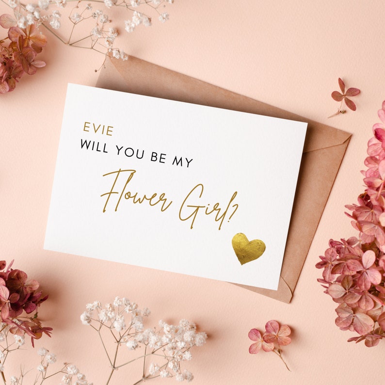 DIGITAL TEMPLATE Flower Girl Proposal Card CANVA Template Will You Be ...