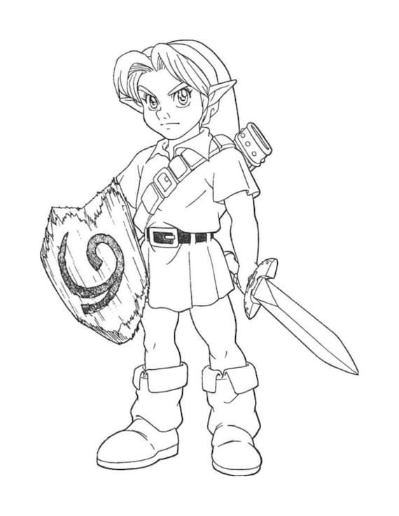 Zelda And Link Coloring Pages