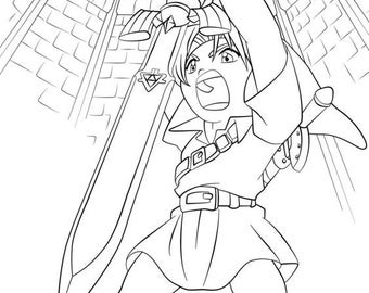 Legends Of Zelda Sword Coloring Pages
