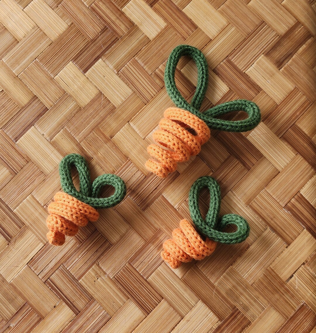 Knitted Wire Carrots | Knitted Nursery Decor | Boho Nursery Decor ...