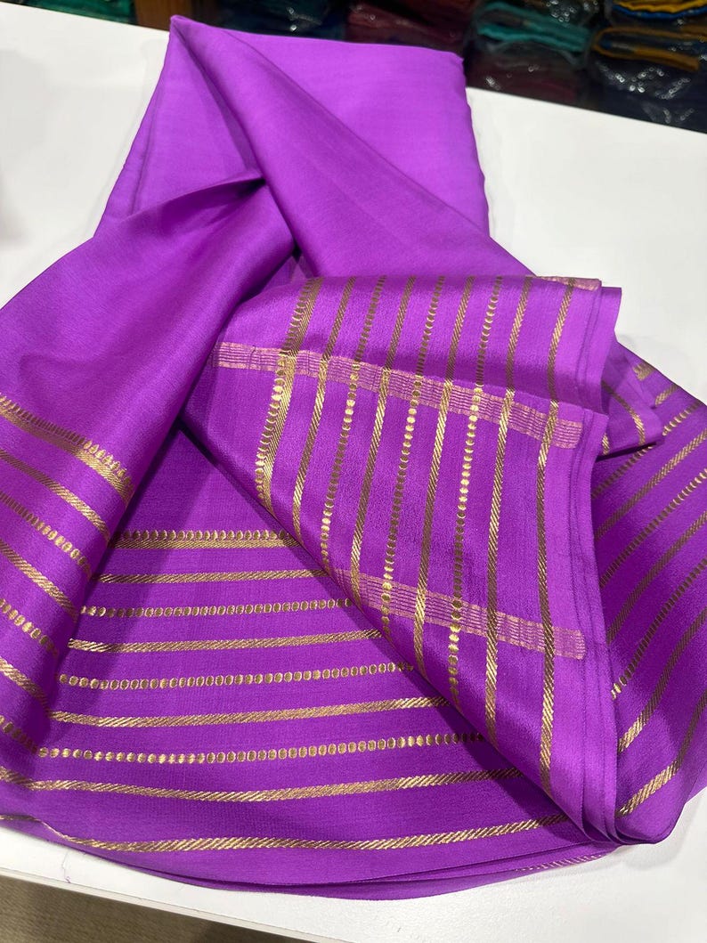 Pure Mysore Silk Sarees 110grm Thickness Traditional Border - Etsy